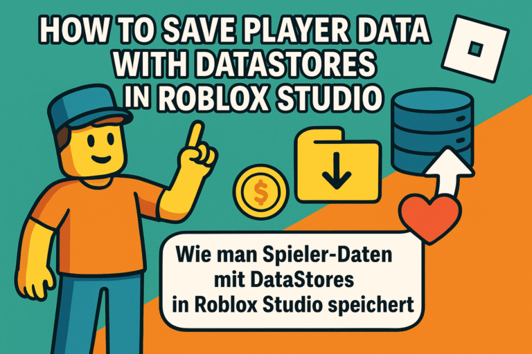 How to Save Player Data with DataStores in Roblox Studio | Wie man Spieler-Daten mit DataStores ...